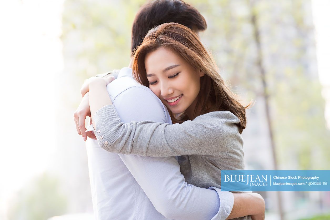 Happy young Chinese couple-High-res stock photo for download