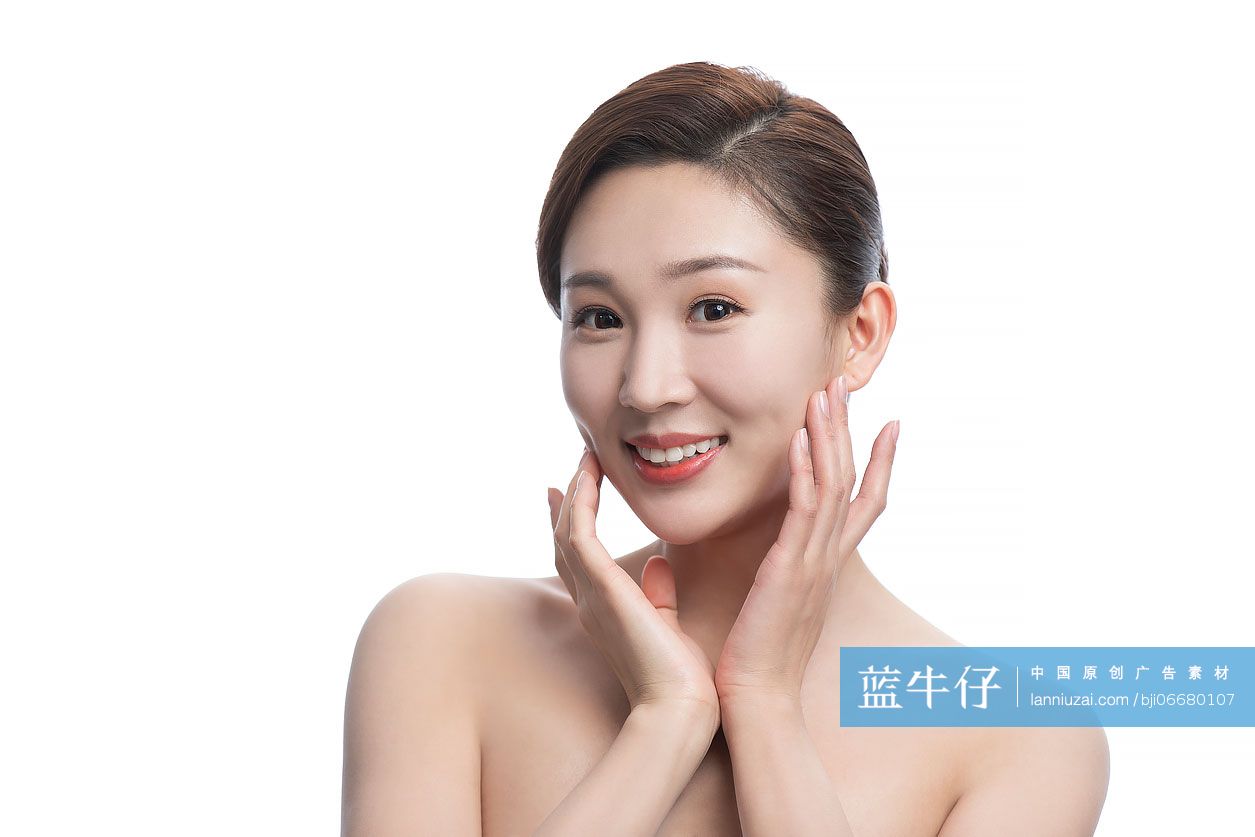 漂亮的年轻女子 蓝牛仔影像 中国原创广告影像素材
