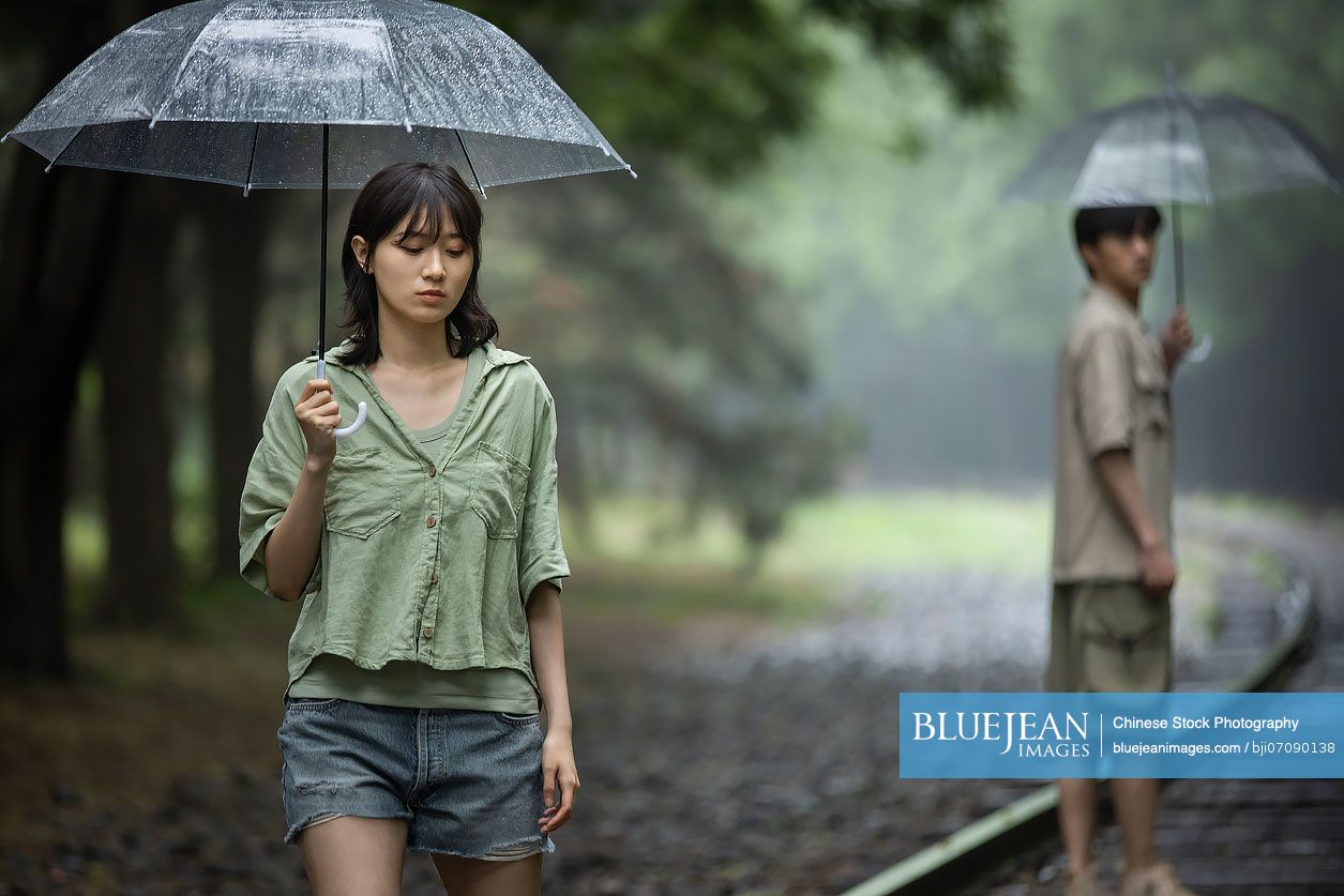 Young Chinese couple break up-High-res stock photo for download