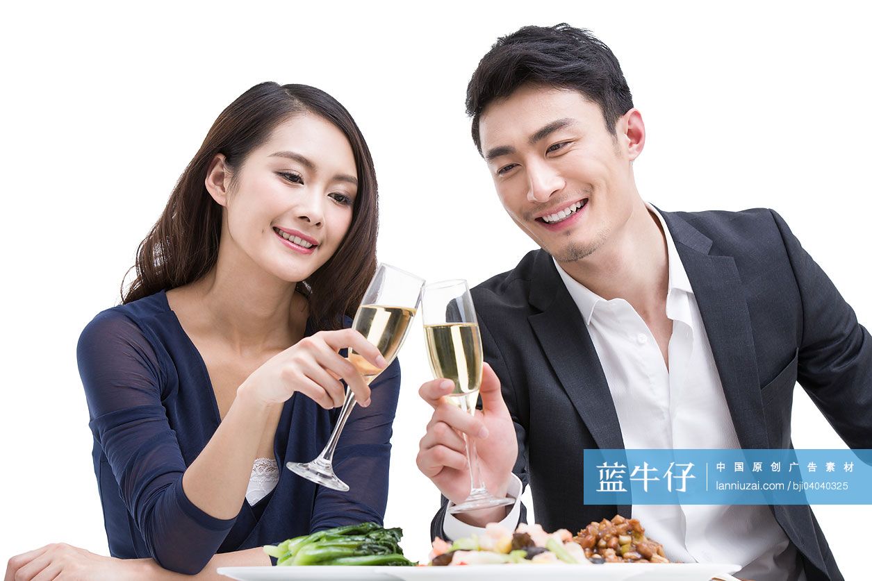 年轻情侣用餐 蓝牛仔影像 中国原创广告影像素材