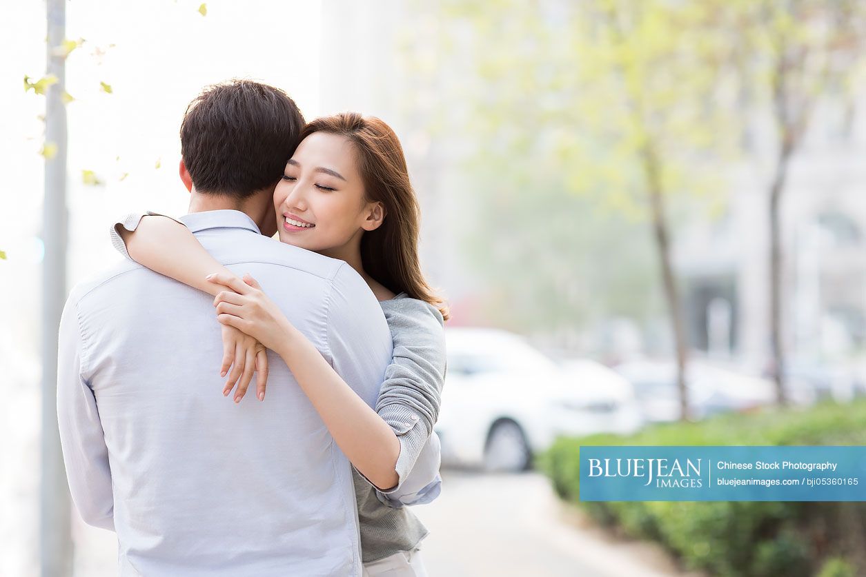 Happy young Chinese couple-High-res stock photo for download