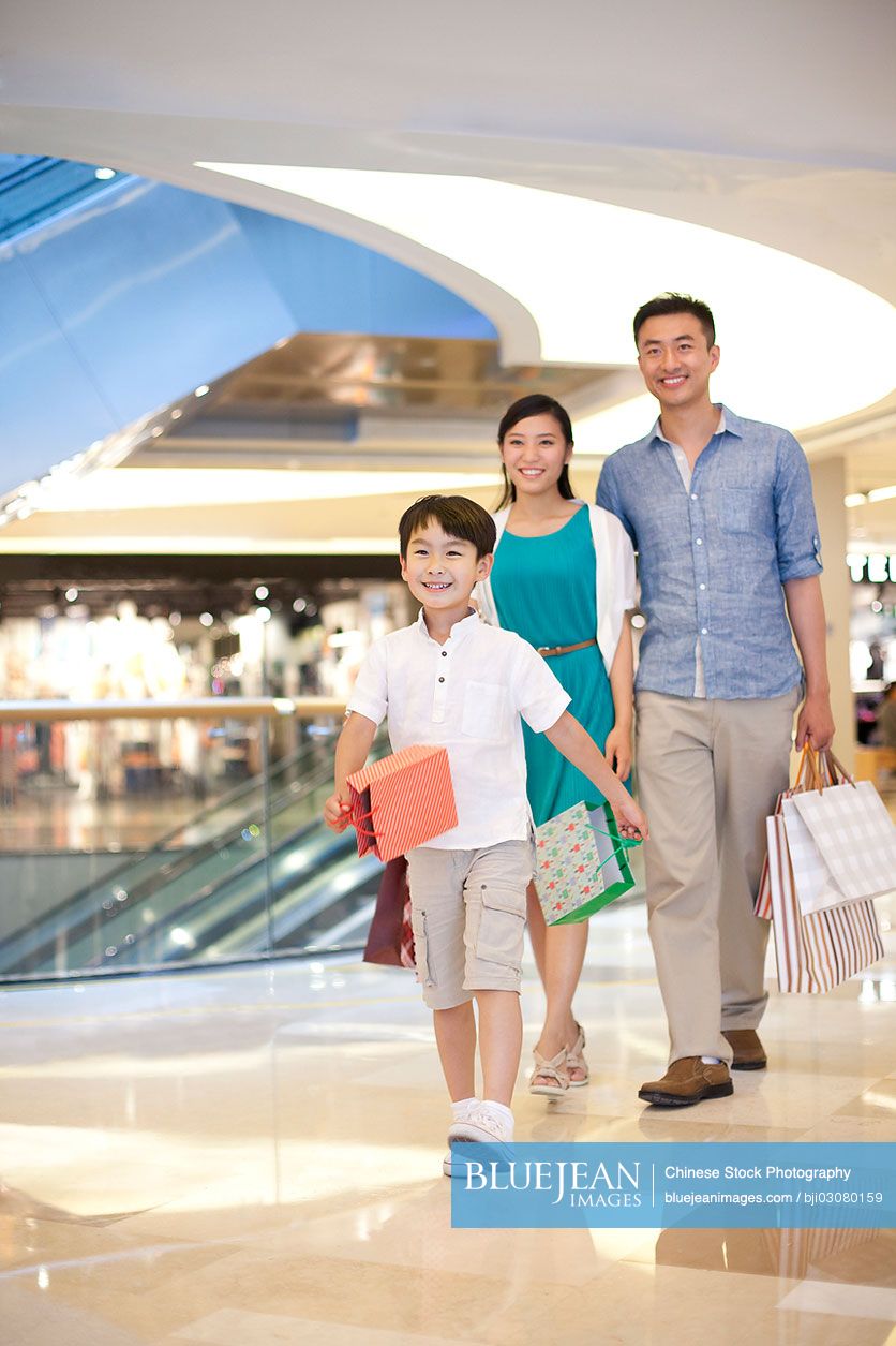 Chinese family shopping in department store-High-res stock photo for ...