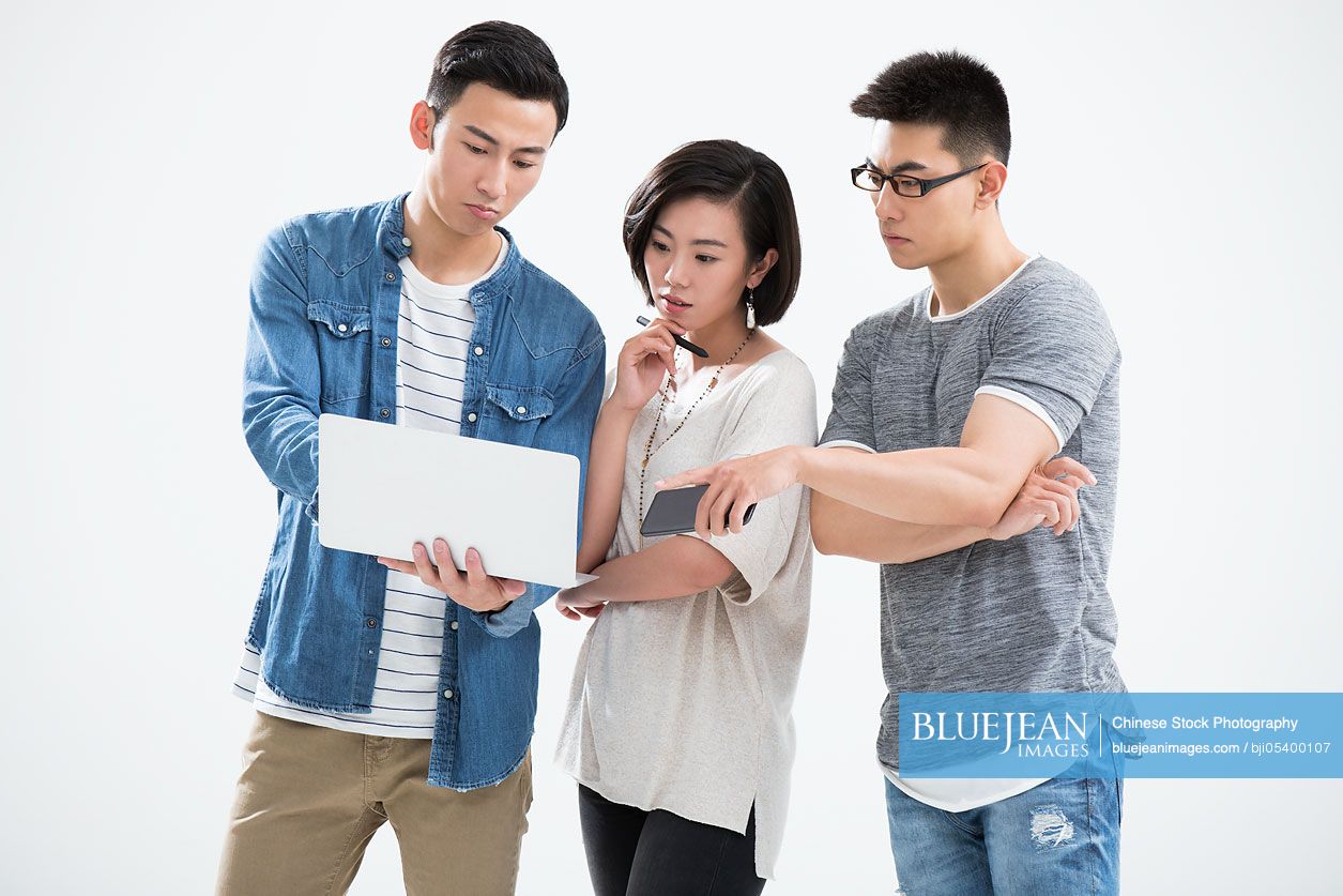 Confident Chinese designer team having a meeting-High-res stock photo ...