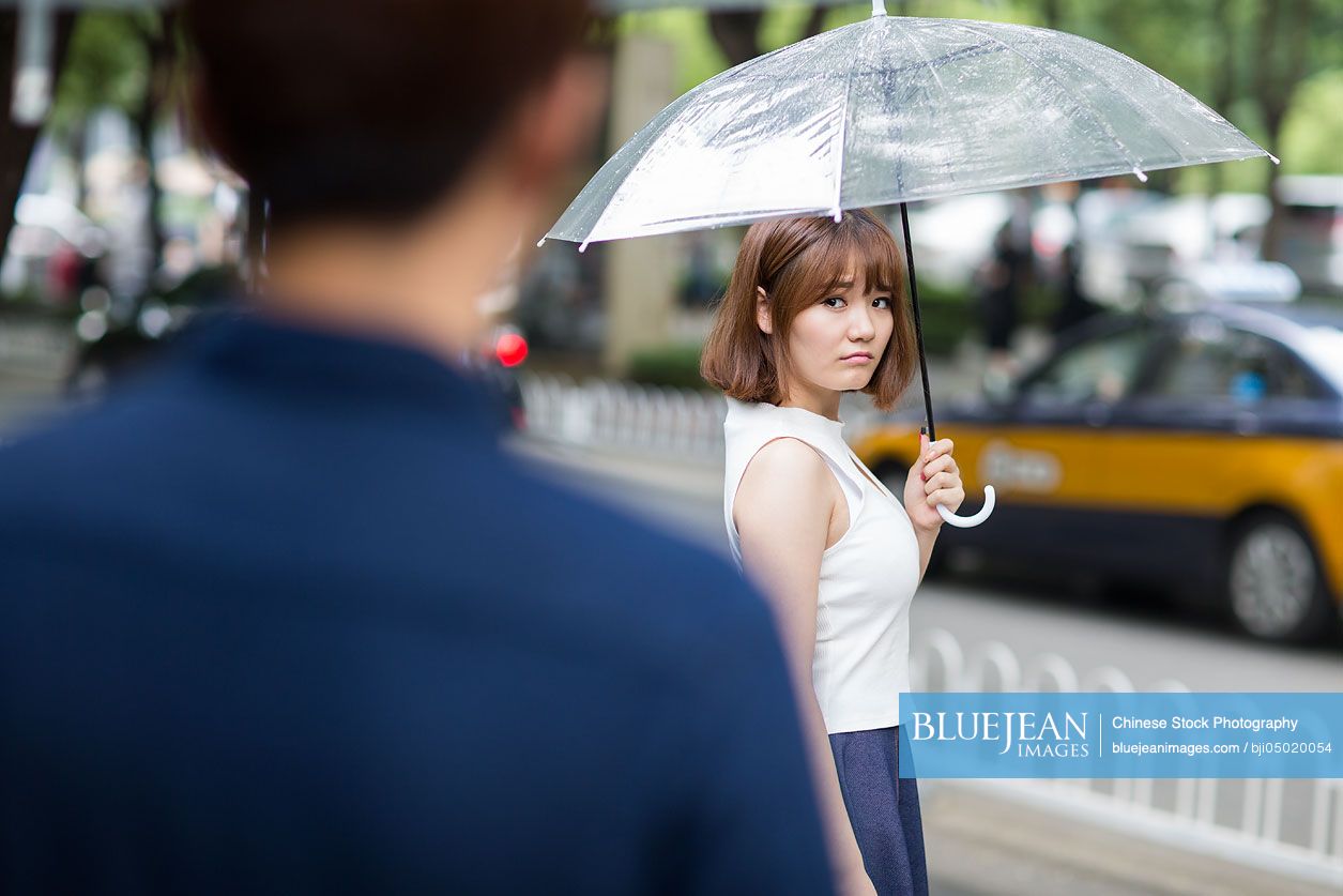 Young Chinese couple break up-High-res stock photo for download