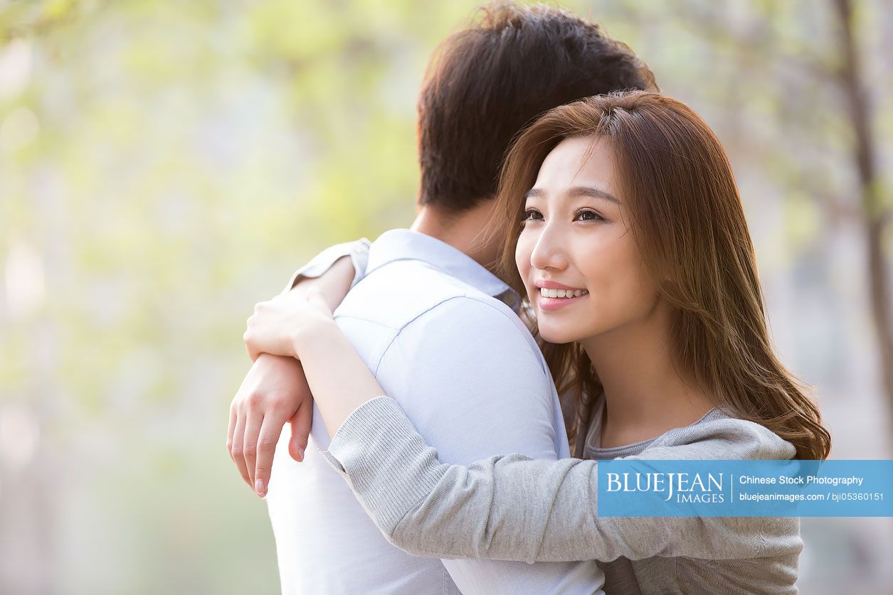 Happy young Chinese couple-High-res stock photo for download