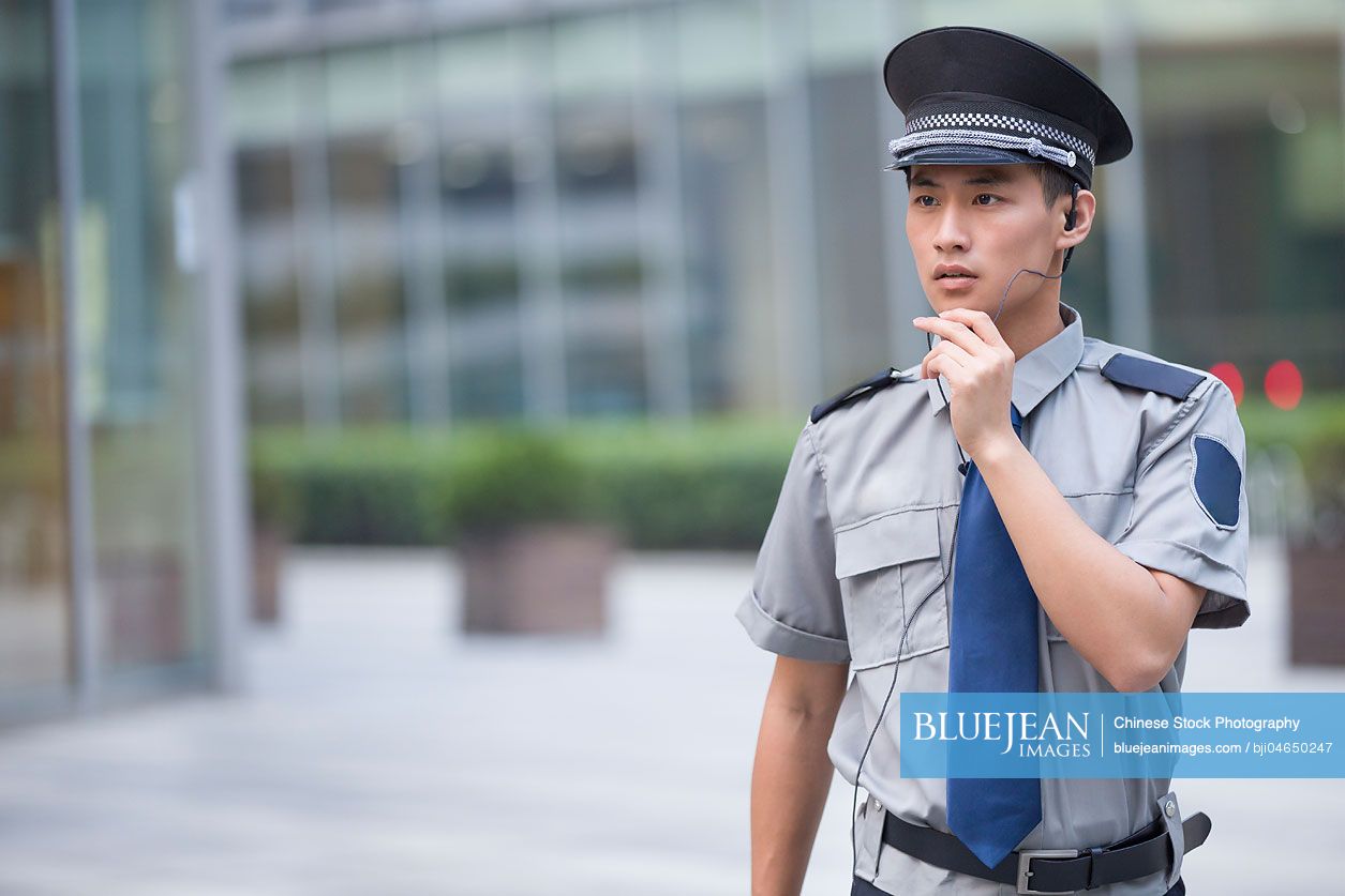 Chinese security staff-High-res stock photo for download