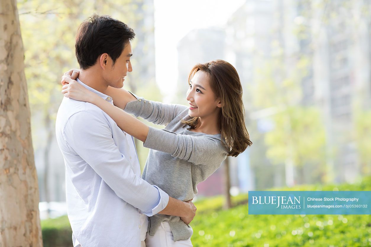 Happy young Chinese couple-High-res stock photo for download