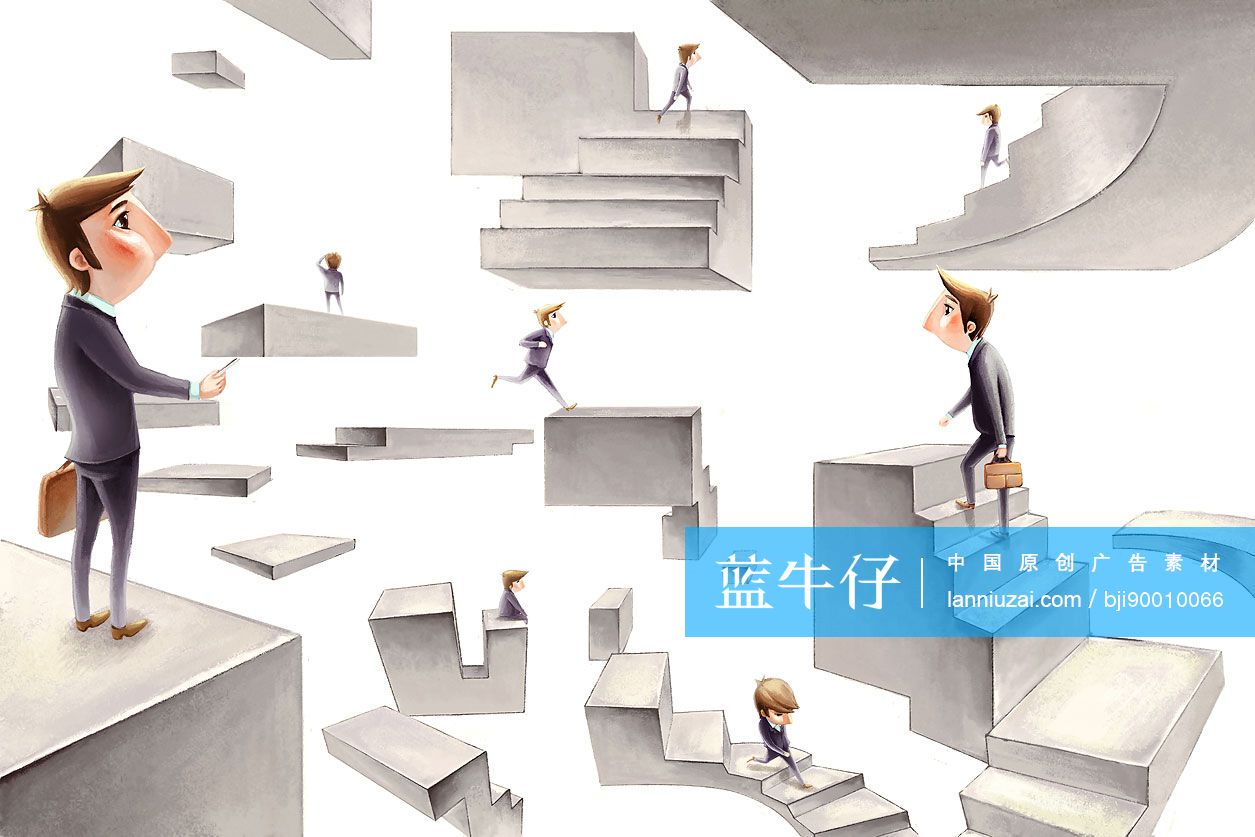 商务人士的不同状态 蓝牛仔影像 中国原创广告影像素材 
