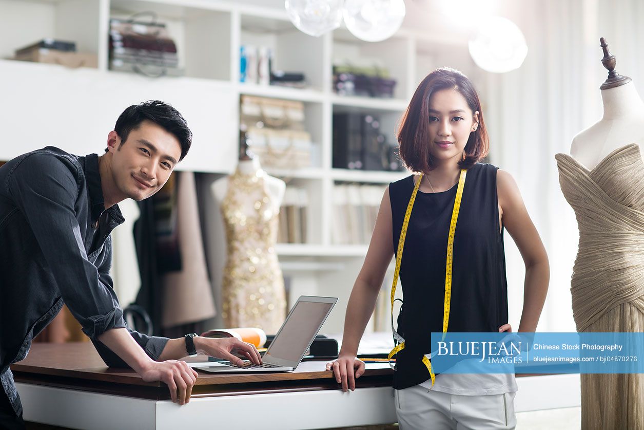 Portrait of Chinese fashion designers-High-res stock photo for download