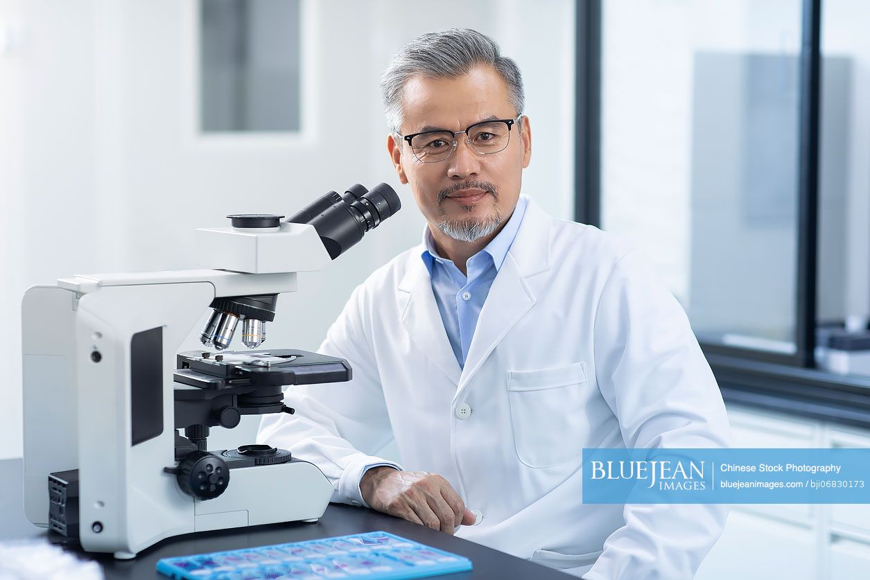 Portrait of Chinese male researcher in laboratory-High-res stock photo ...