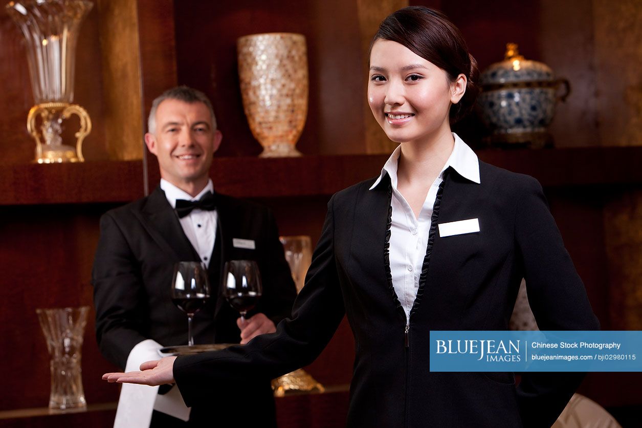 Portrait of professional Chinese service staff-High-res stock photo for ...
