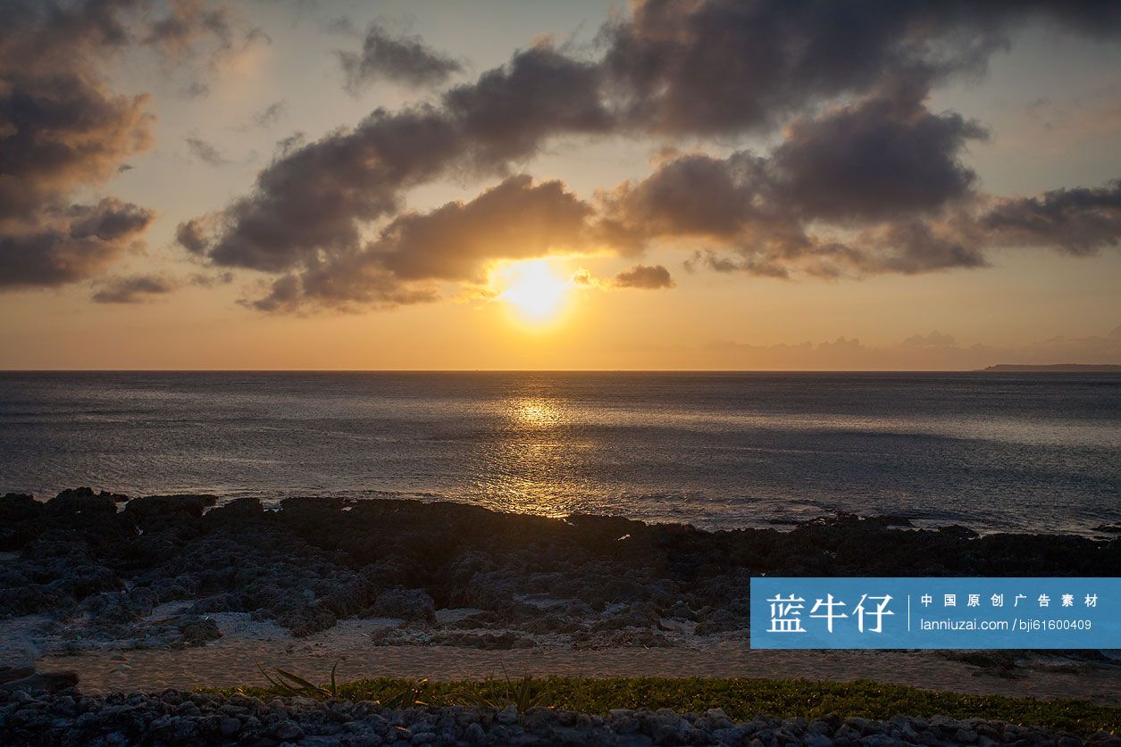 海上日落美景-蓝牛仔影像-中国原创广告影像素材