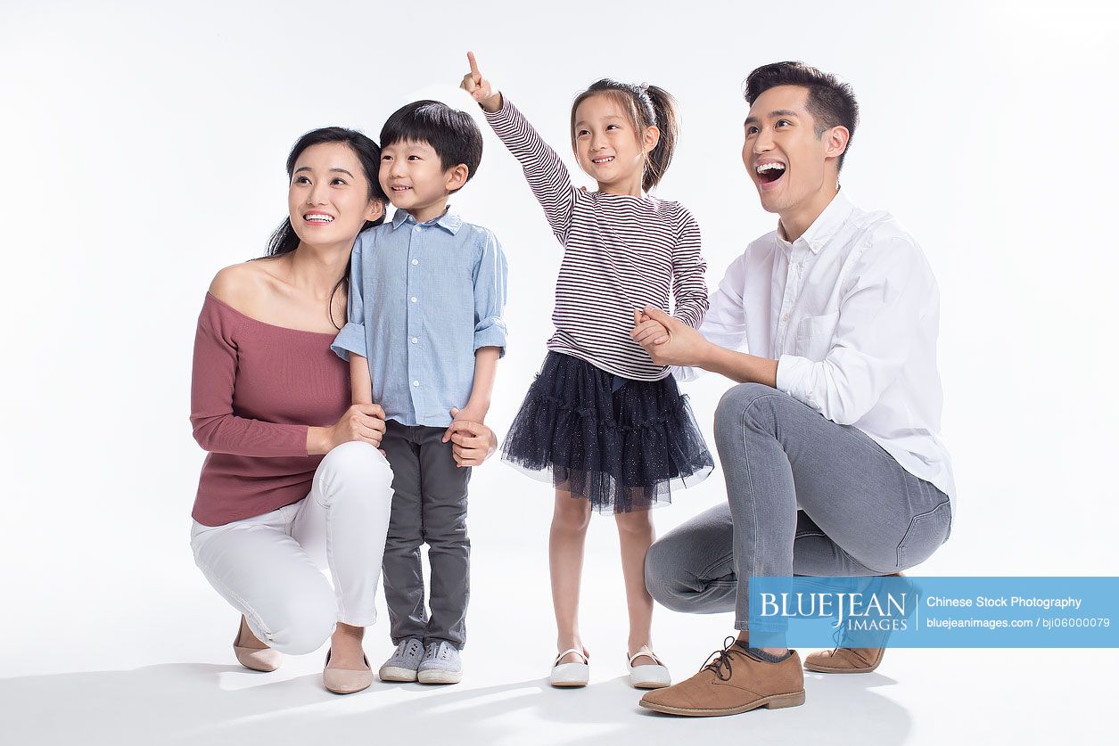Happy young Chinese family-High-res stock photo for download