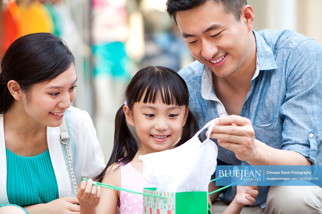 Chinese family shopping in department store-High-res stock photo for ...