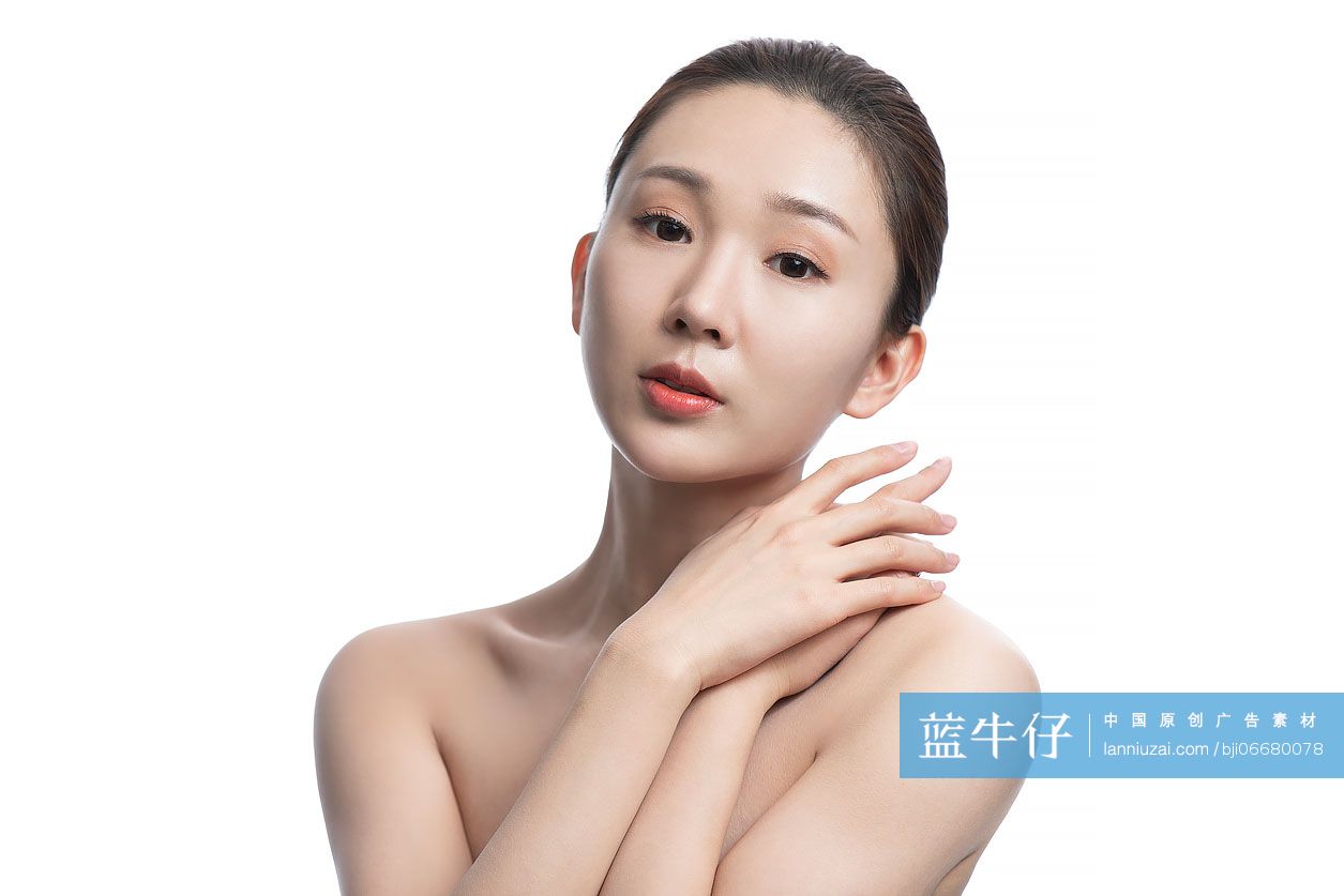 漂亮的年轻女子 蓝牛仔影像 中国原创广告影像素材