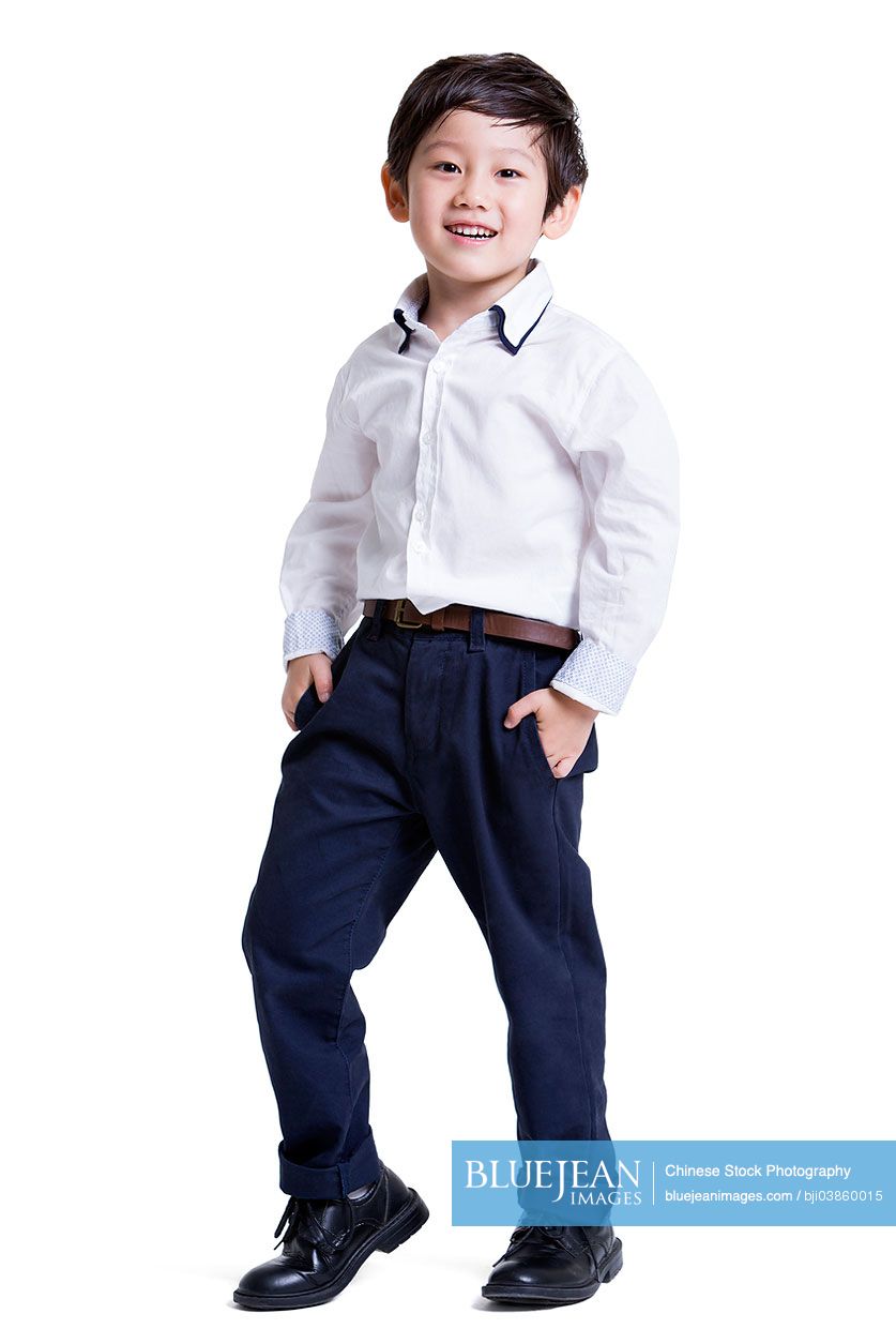 Trendy little Chinese boy-High-res stock photo for download