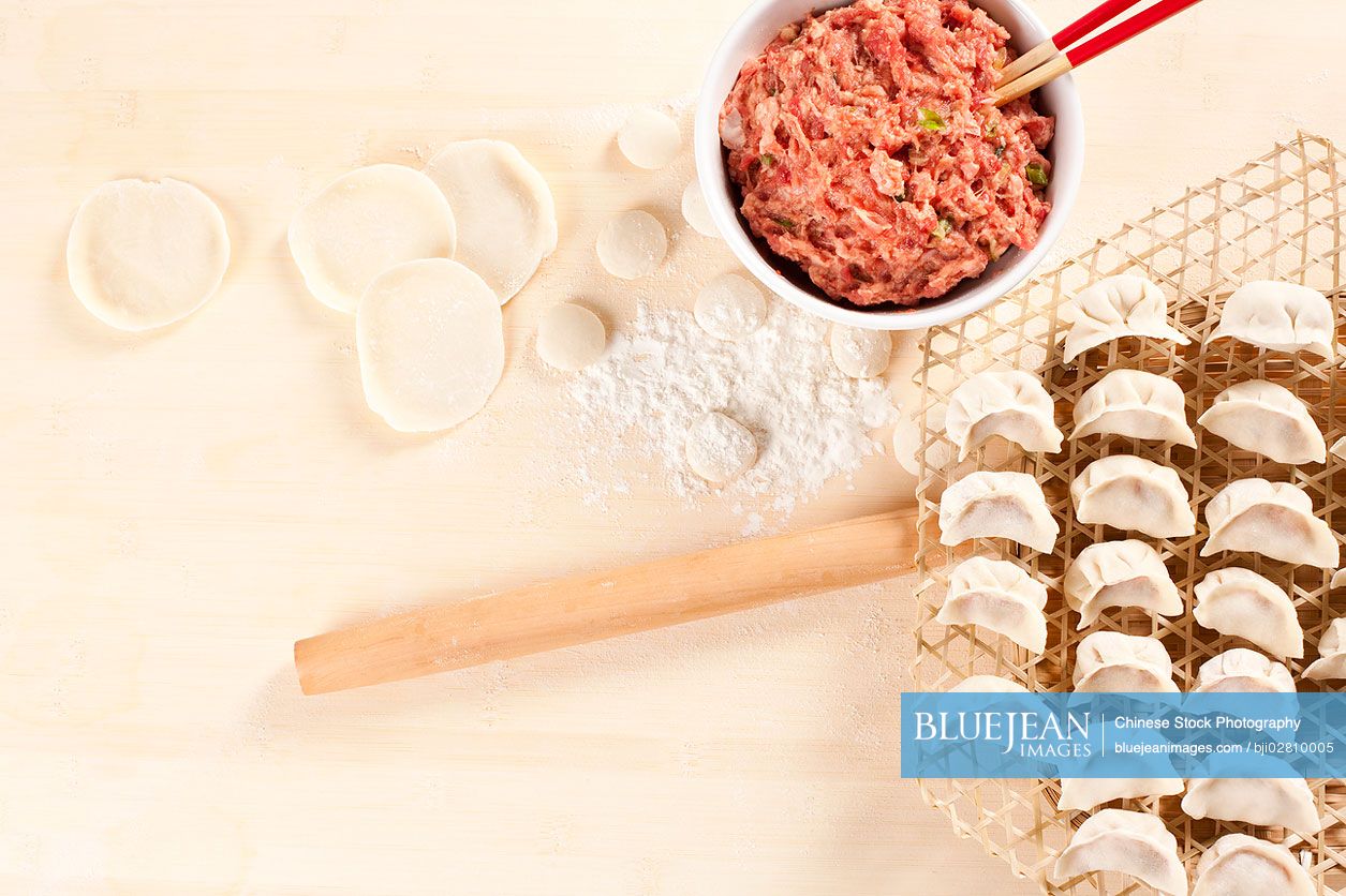 Close-up of Chinese dumpling-High-res stock photo for download