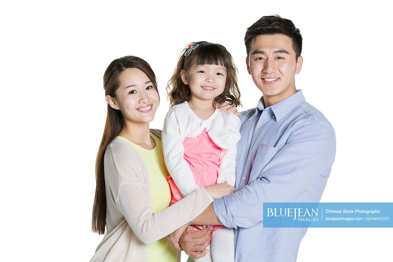 Happy young Chinese family-High-res stock photo for download