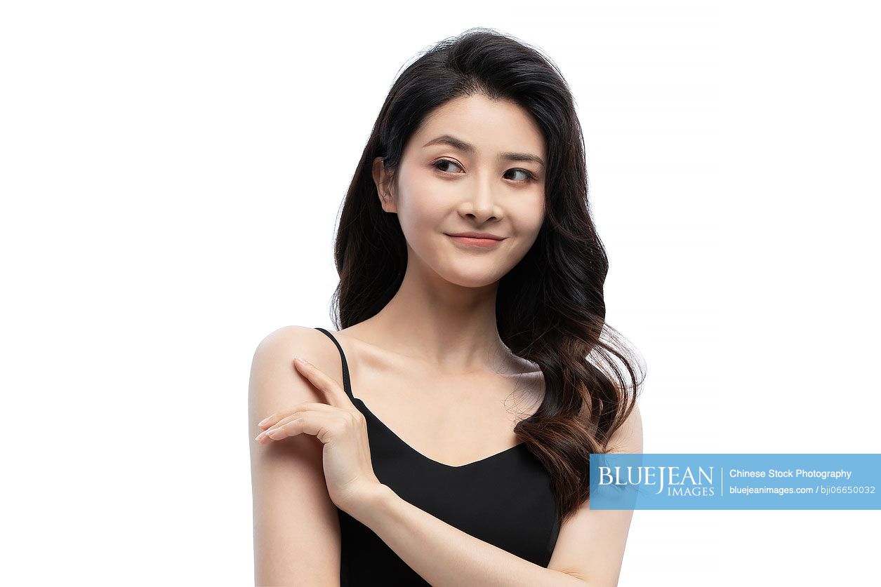 Cheerful beautiful young Chinese woman-High-res stock photo for download