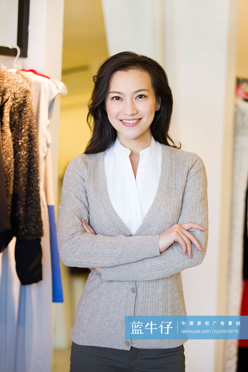 服装店店主 蓝牛仔影像 中国原创广告影像素材