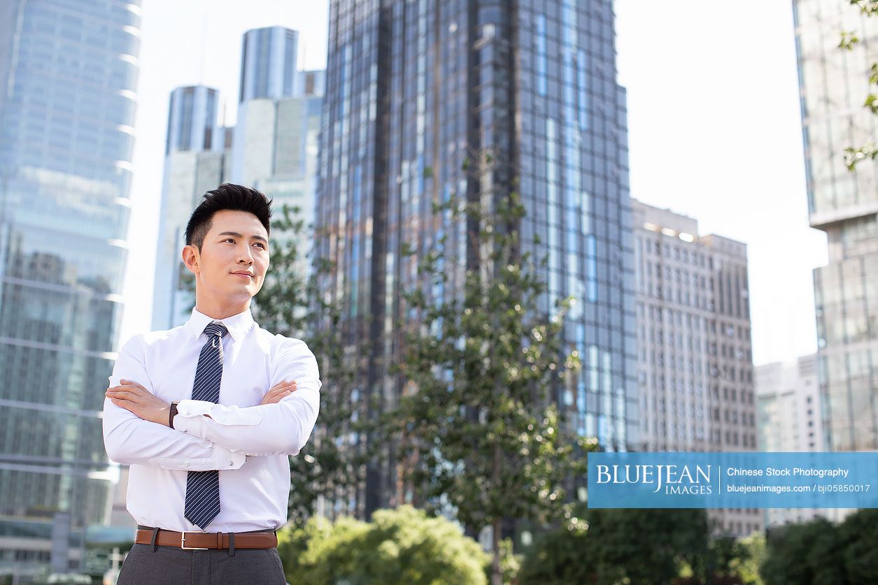 Confident young Chinese businessman-High-res stock photo for download