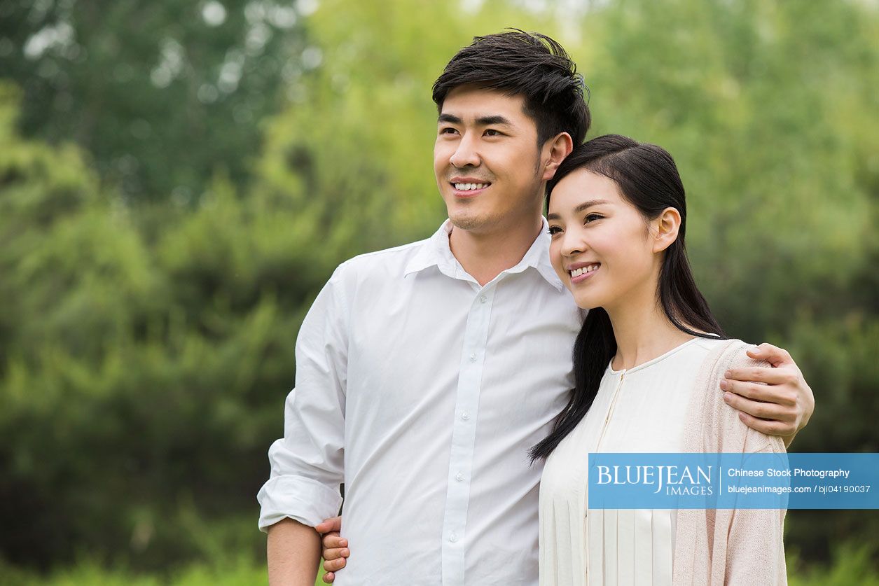 Happy young Chinese couple-High-res stock photo for download