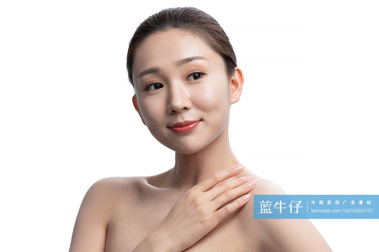 漂亮的年轻女子 蓝牛仔影像 中国原创广告影像素材