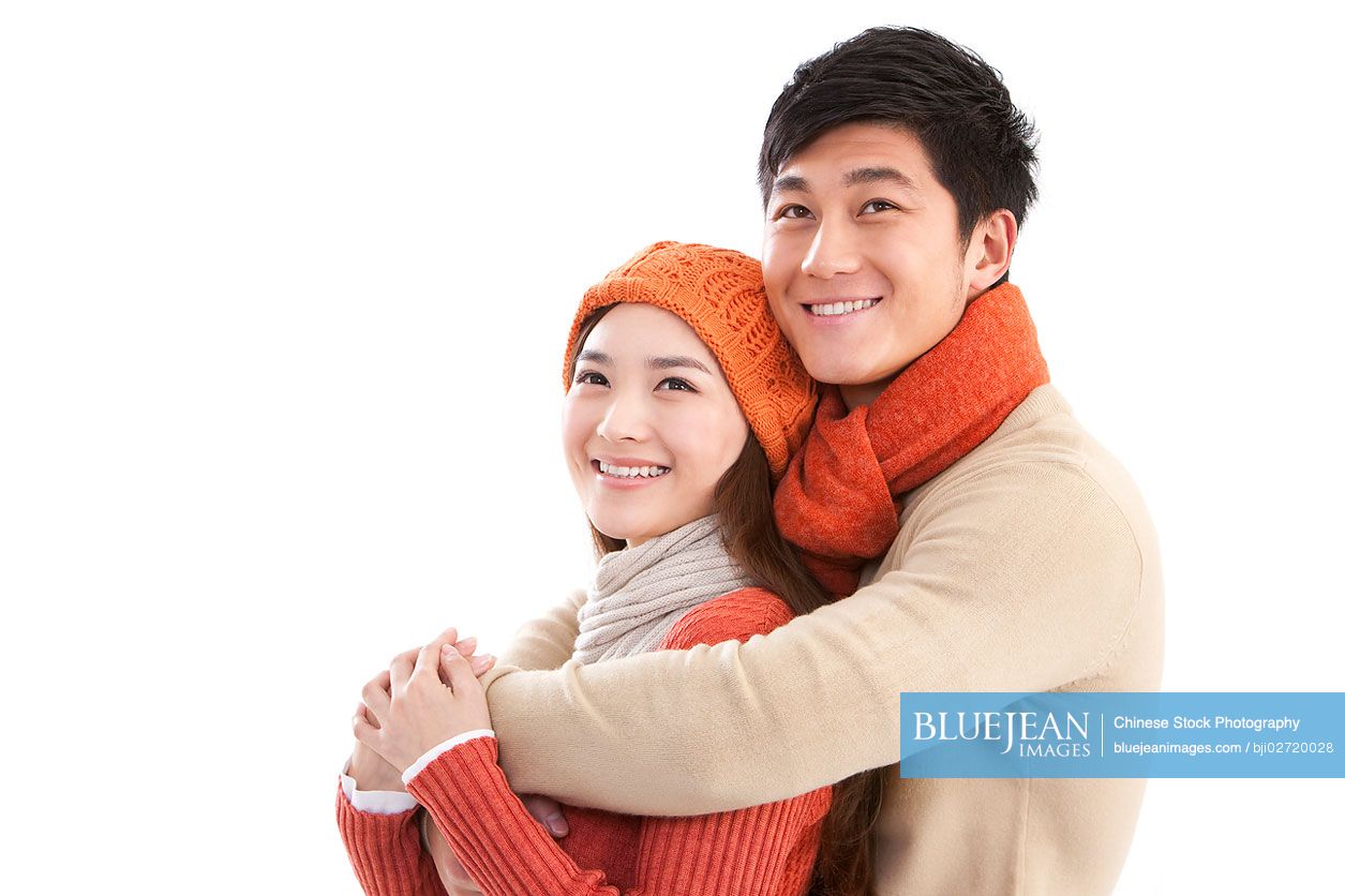 Young affectionate Chinese couple embracing-High-res stock photo for ...