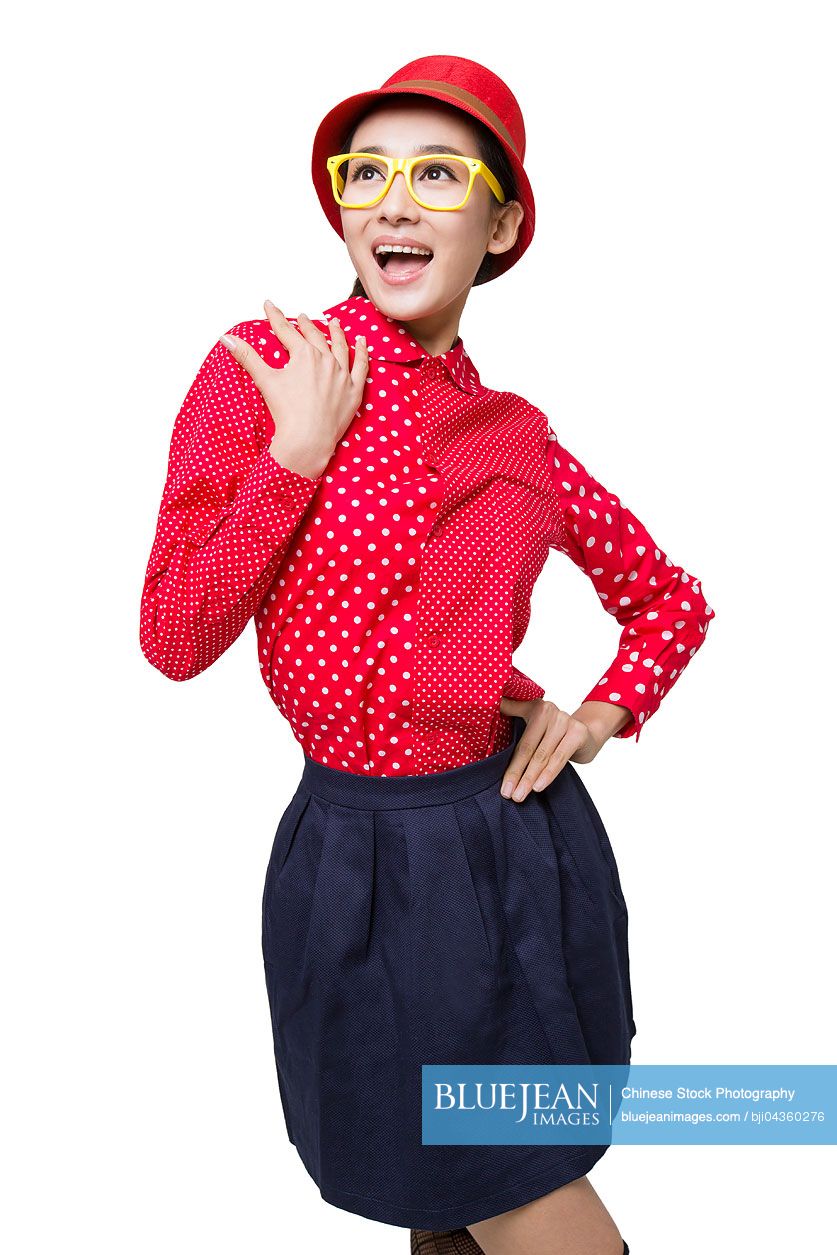 Happy young Chinese woman-High-res stock photo for download