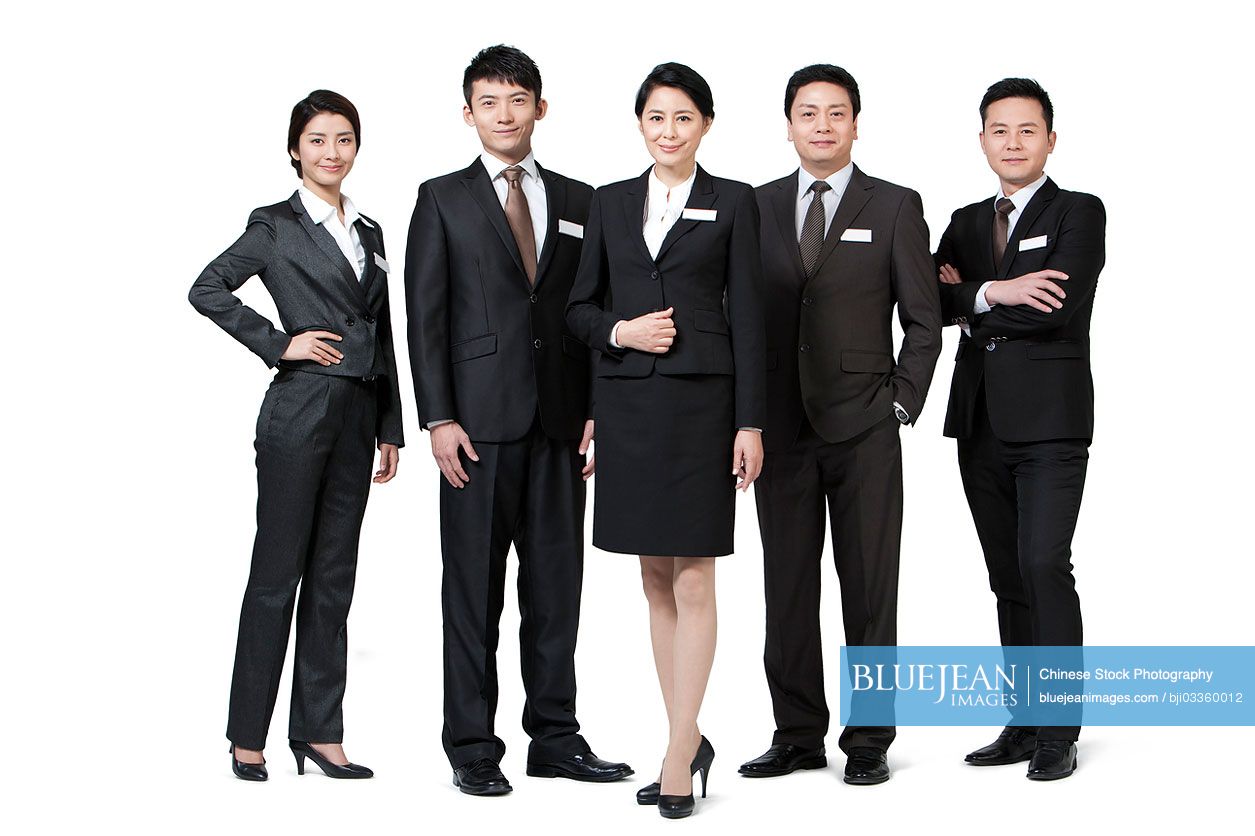 Portrait of professional and confident Chinese business team-High-res ...