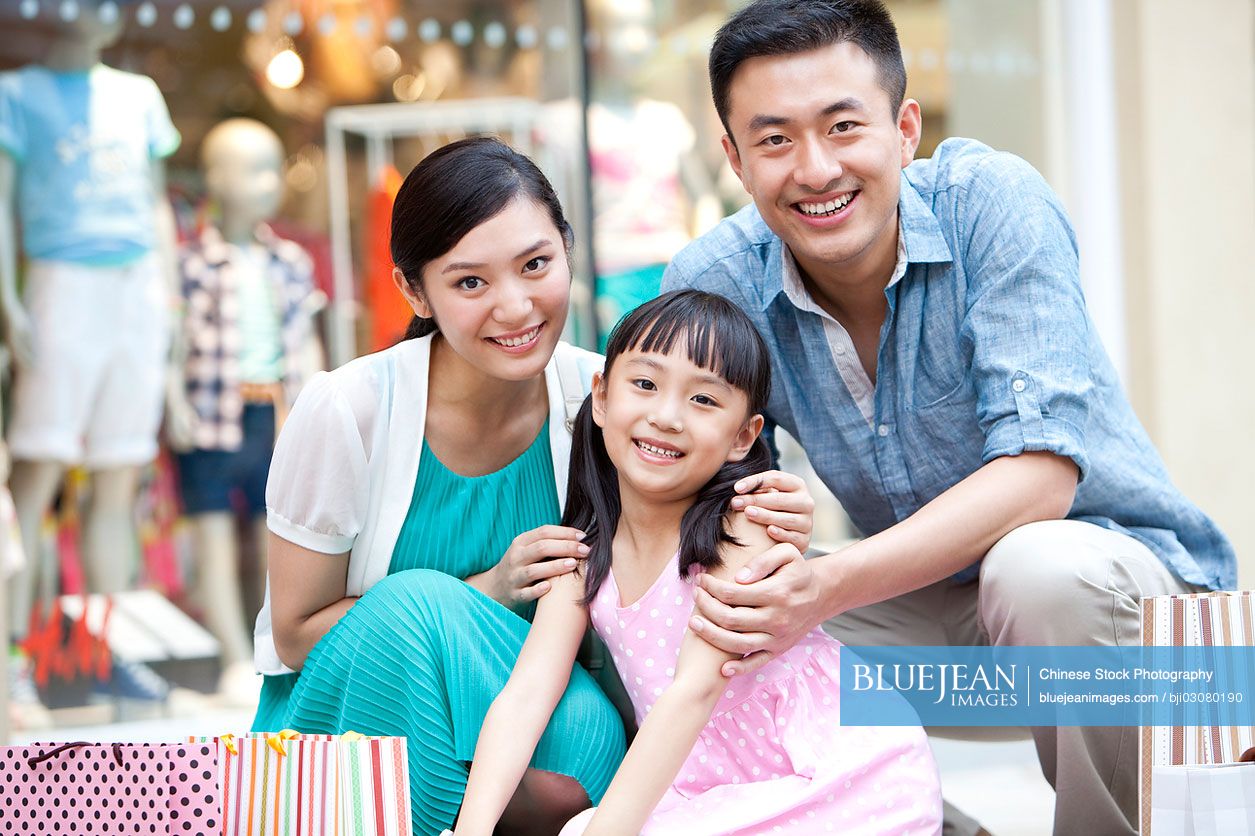 Chinese family shopping in department store-High-res stock photo for ...